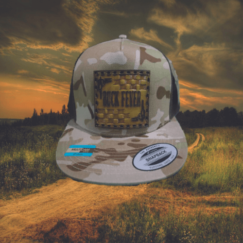 Buck Fever, leather Patched hat, Trucker Hat, Laser engraved and Tooled ...